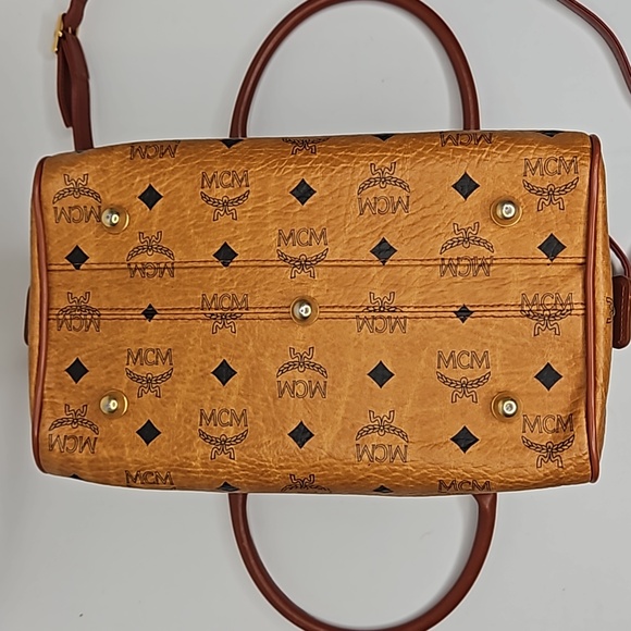 MCM | Bags | Authentic Mcm Monogram Vintage Speedy Bag Cognac Visetos W ...